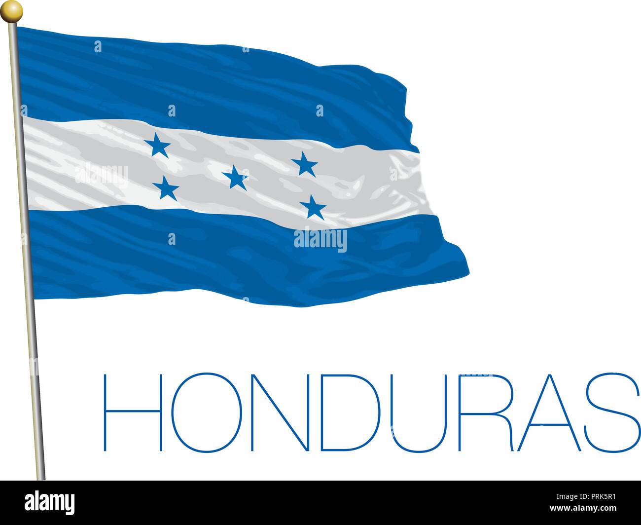 Honduras official flag, vector illustration Stock Vector Image & Art ...
