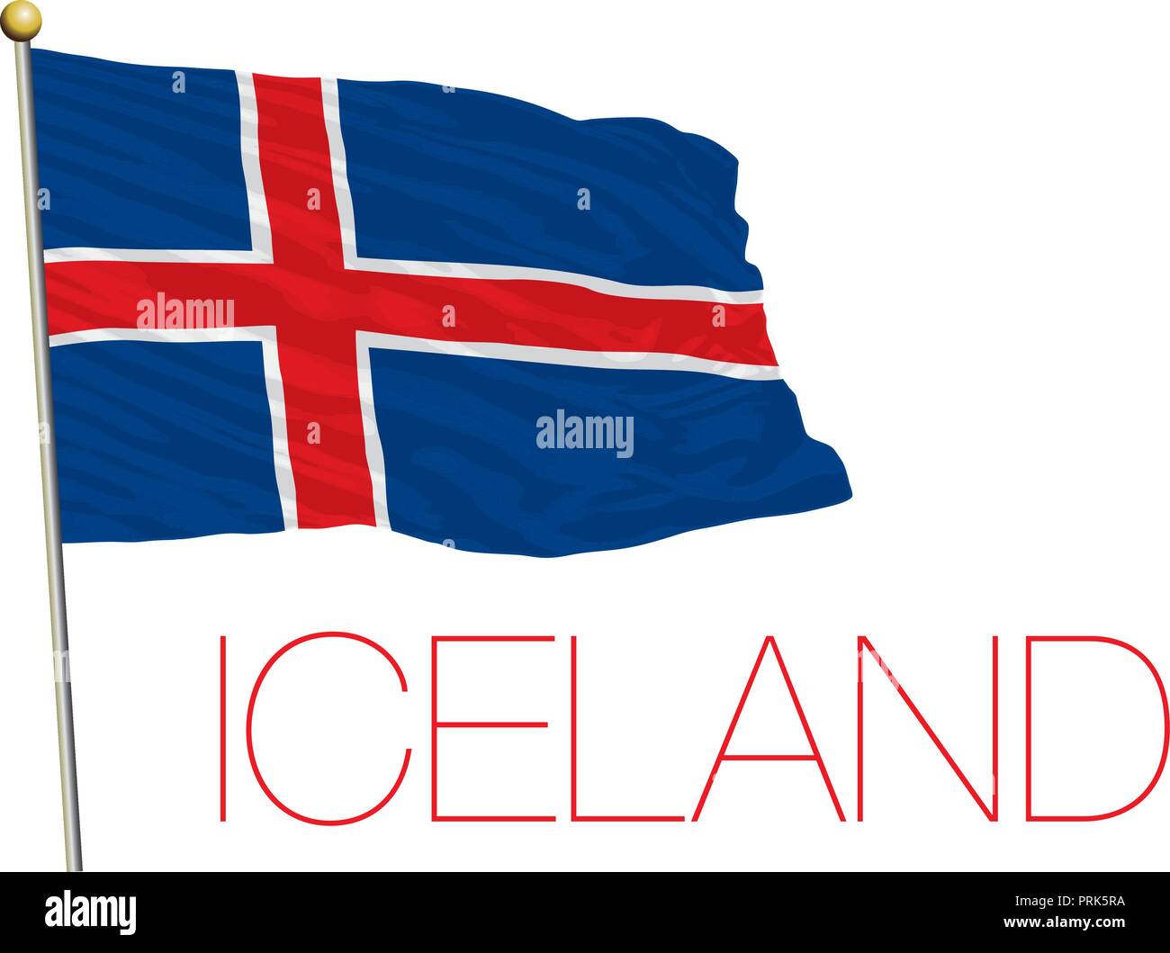 Iceland official flag, vector illustration Stock Vector Image & Art - Alamy