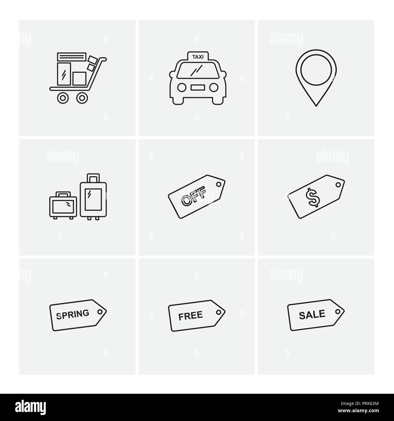 travelling , shopping, tags , discount , piechart , dollar , money ...