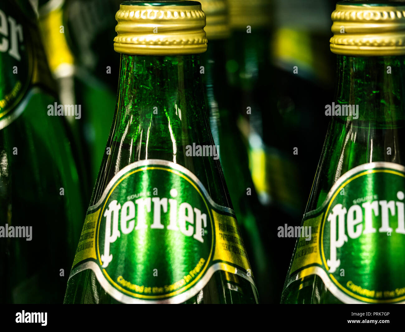 Perrier Naturally Sparkling Water in Ukranian store. Perrier is a ...