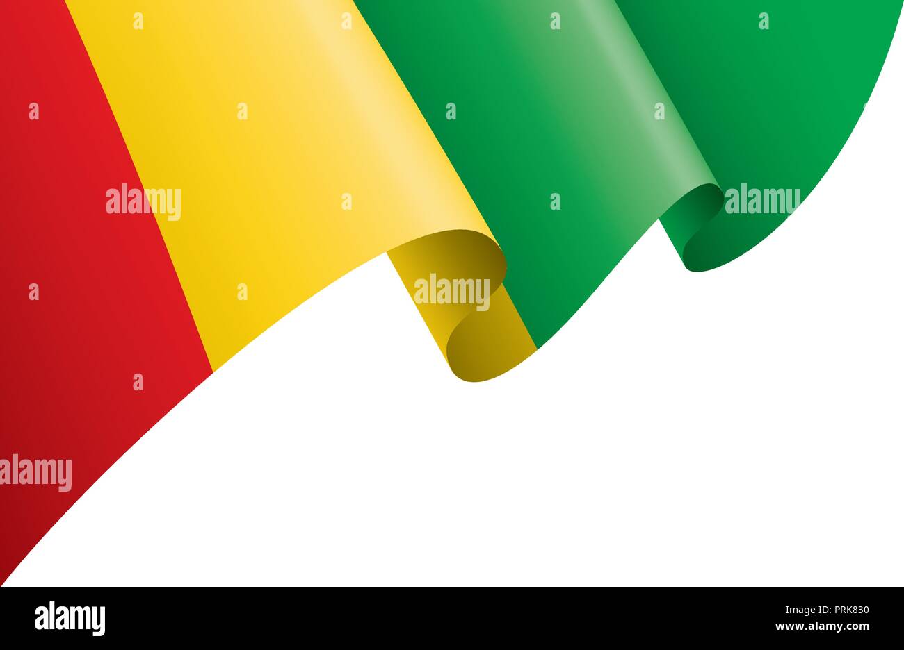 guinea flag, vector illustration on a white background Stock Vector ...