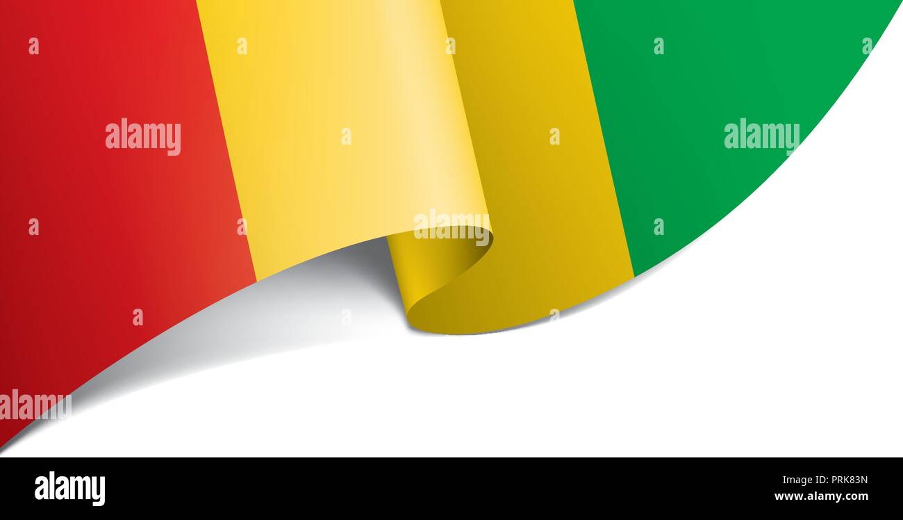 guinea flag, vector illustration on a white background Stock Vector ...