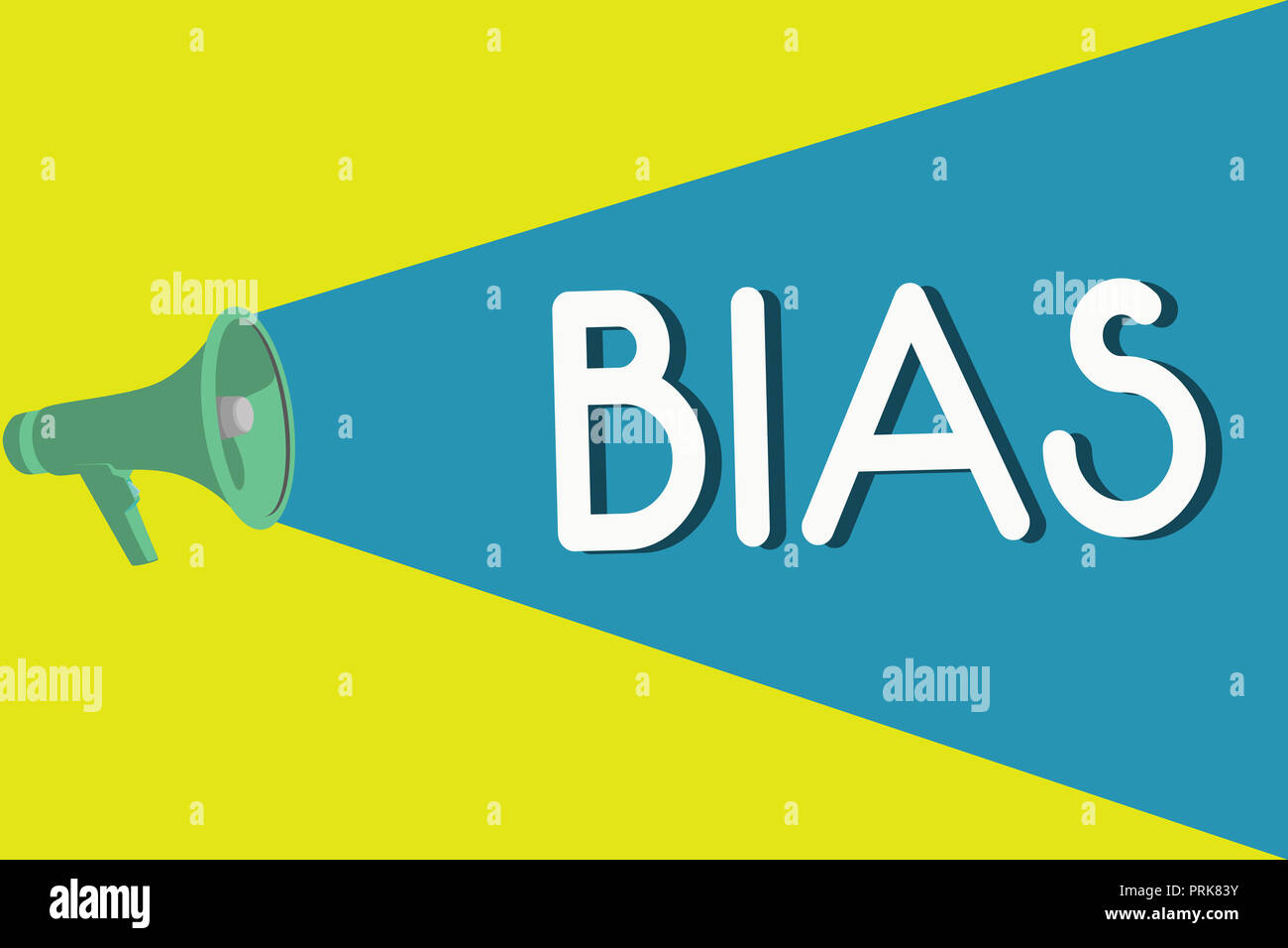 Handwriting text Bias. Concept meaning Prejudice in favor of and ...