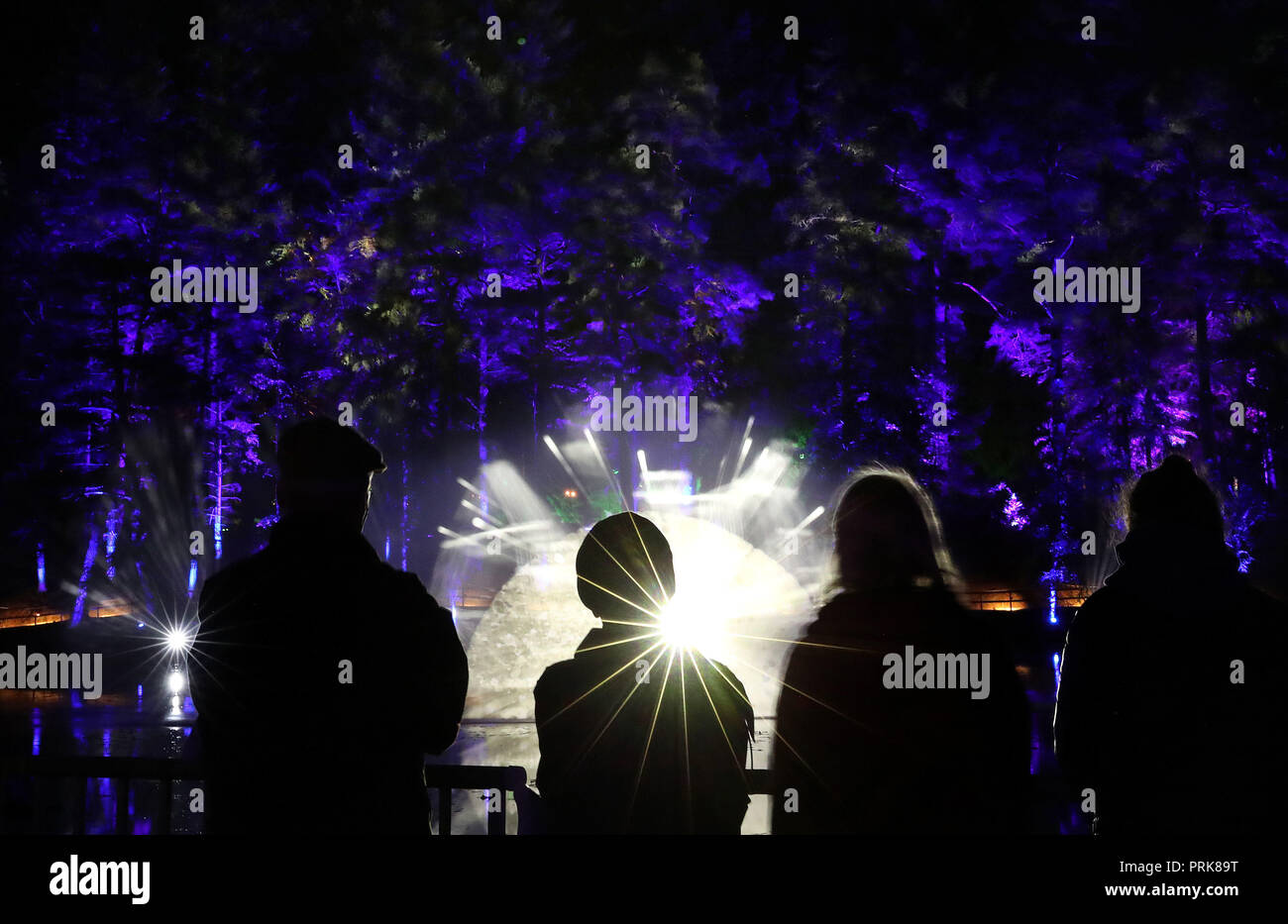 People view The Enchanted Forest sound and light festival in Faskally ...