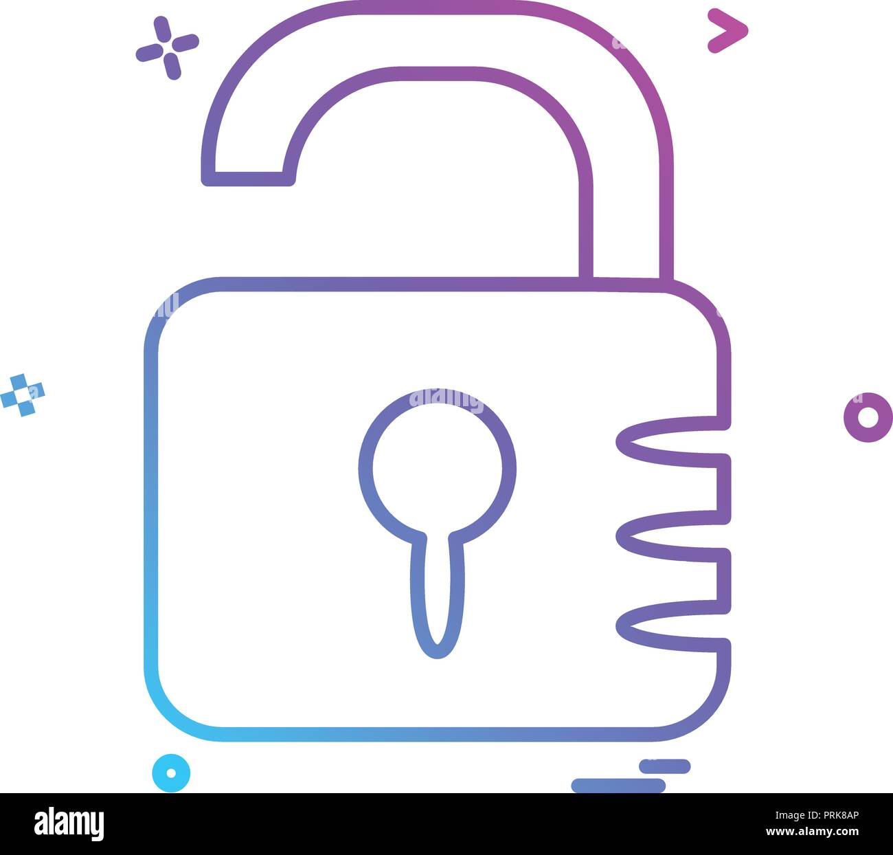 Lock icon design vector Stock Vector Image & Art - Alamy
