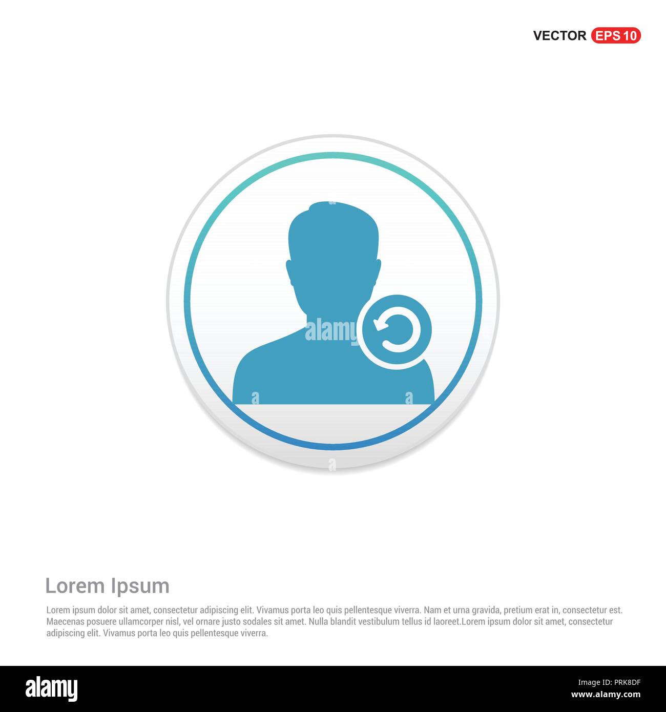 Reload User Icon - white circle button Stock Vector Image & Art - Alamy