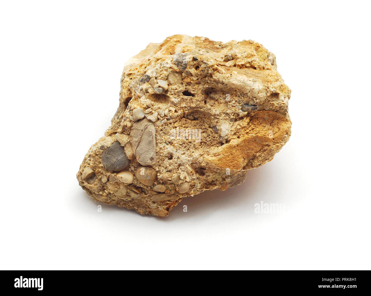 Sedimentary rock conglomerate Cut Out Stock Images & Pictures - Alamy