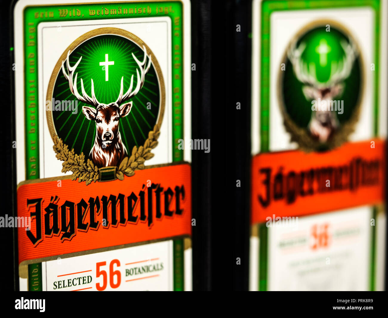 Jagermeister liquer in store. Jagermeister is a digestif made with 56 ...