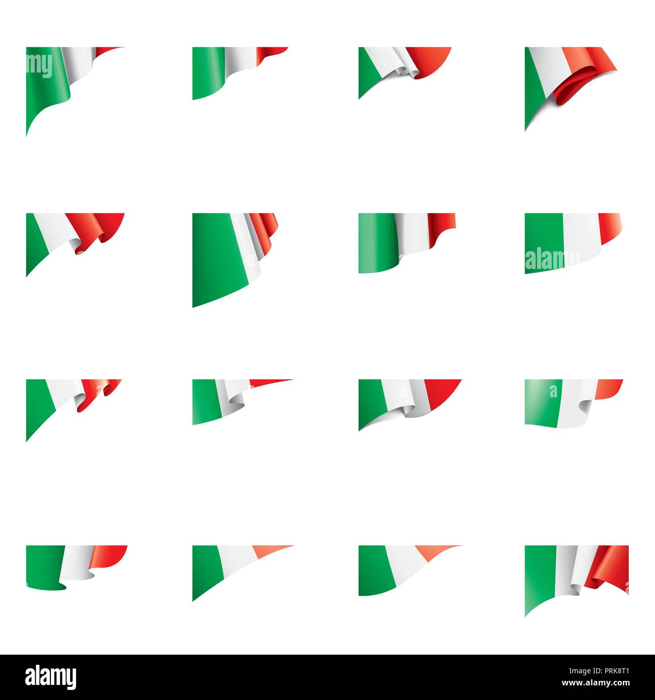 Italy flag, vector illustration on a white background Stock Vector ...
