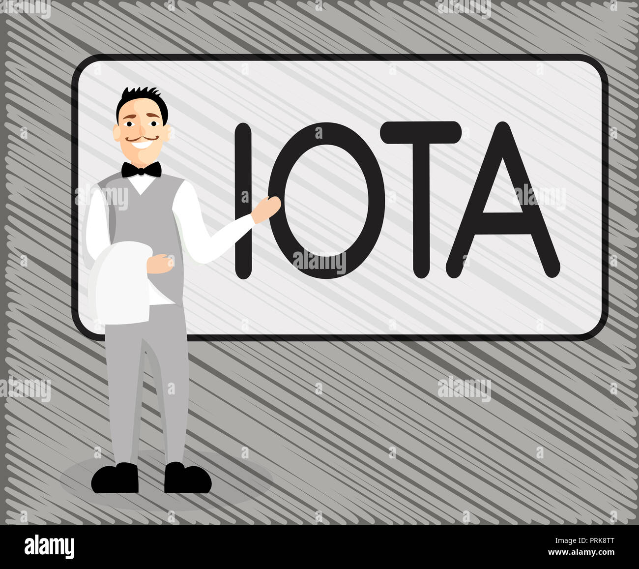 Text sign showing Iota. Conceptual photo Crypto currency platform ...