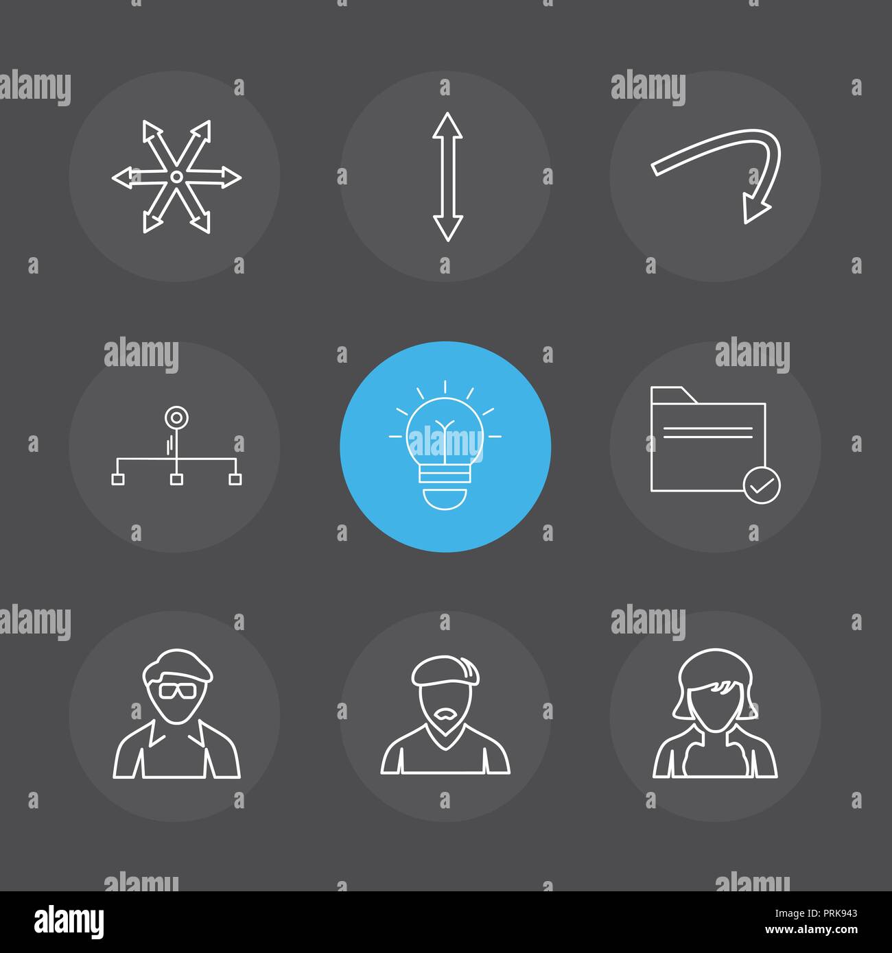avtar , bulb, folder ,arrows , directions , avatar , download , upload ...