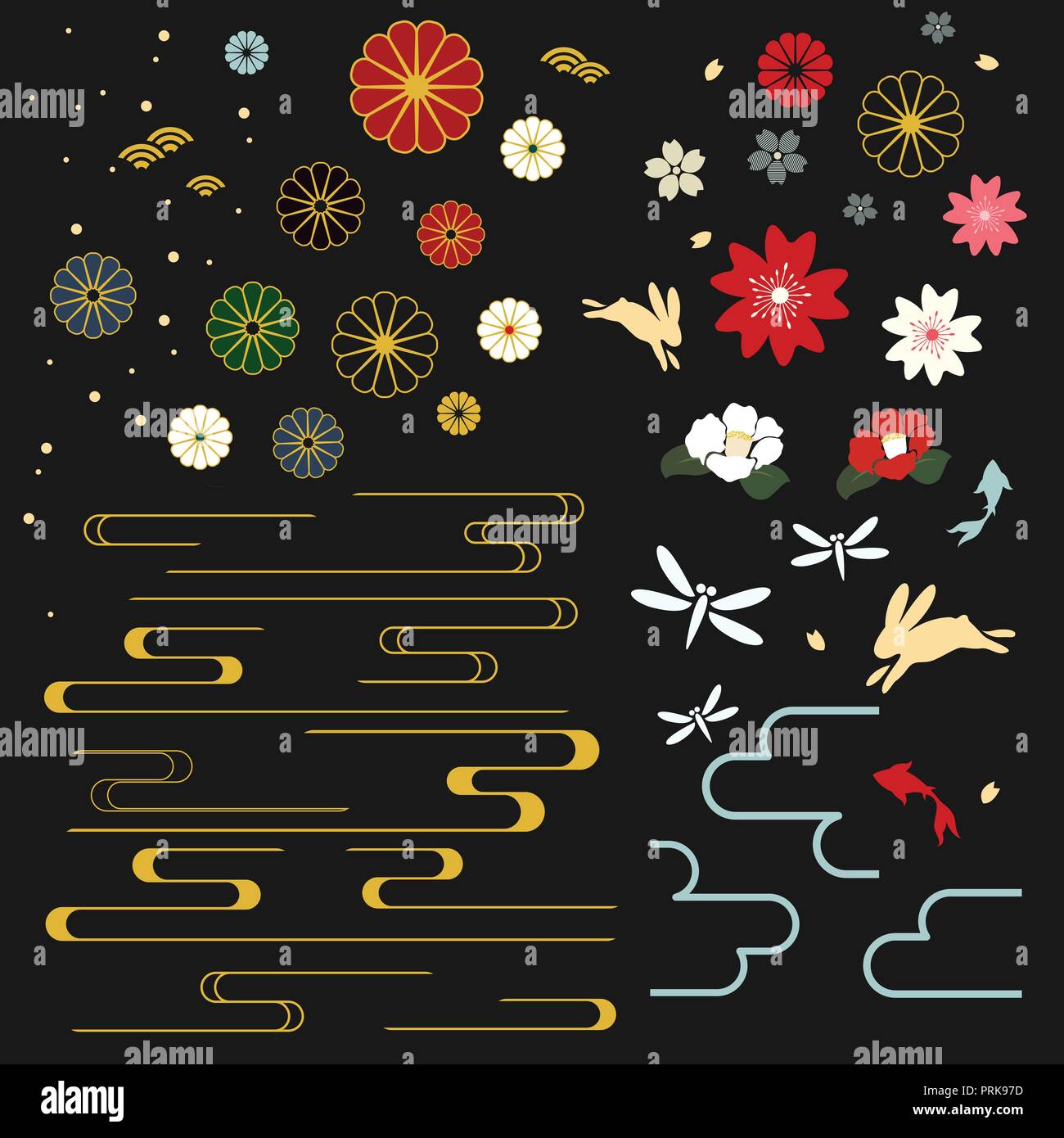 Japanese style pattern background vector illustration Stock Vector ...