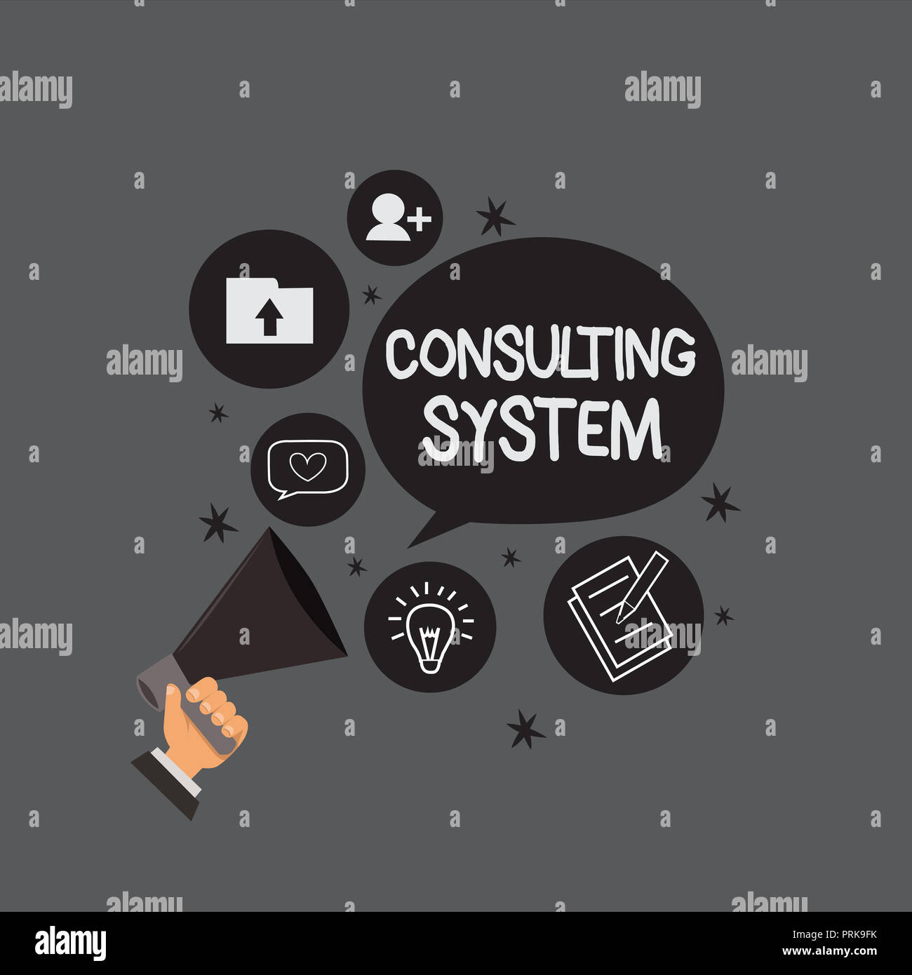 Writing note showing Consulting System. Business photo showcasing ...