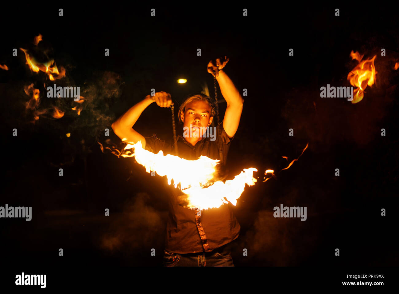Poi performance art hi-res stock photography and images - Alamy