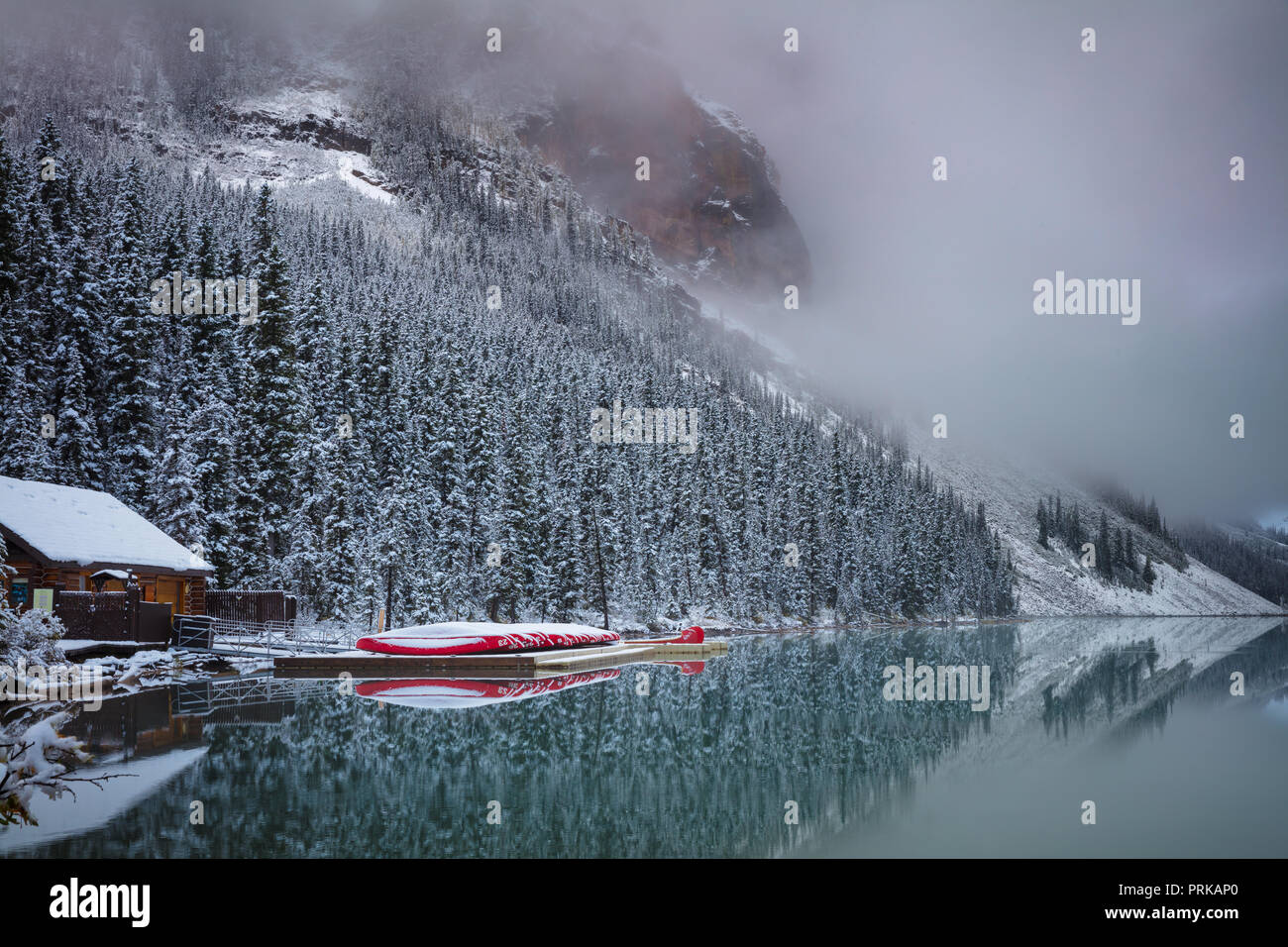 Lake Louise is a glacial lake within Banff National Park in Alberta ...
