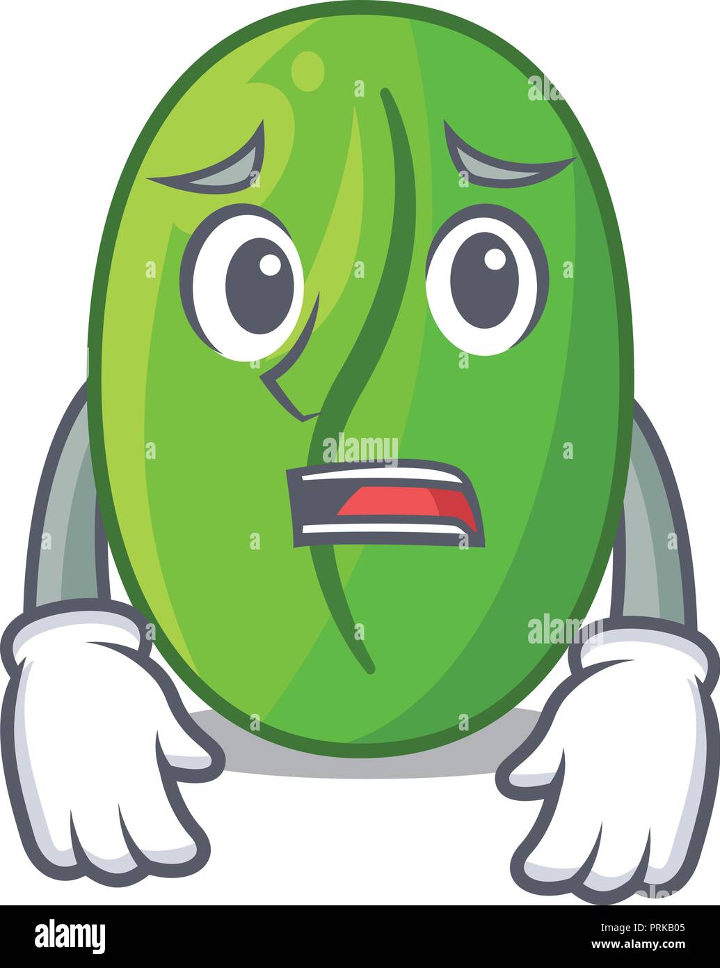 Afraid green coffee beans in cartoon bowl Stock Vector Image & Art - Alamy