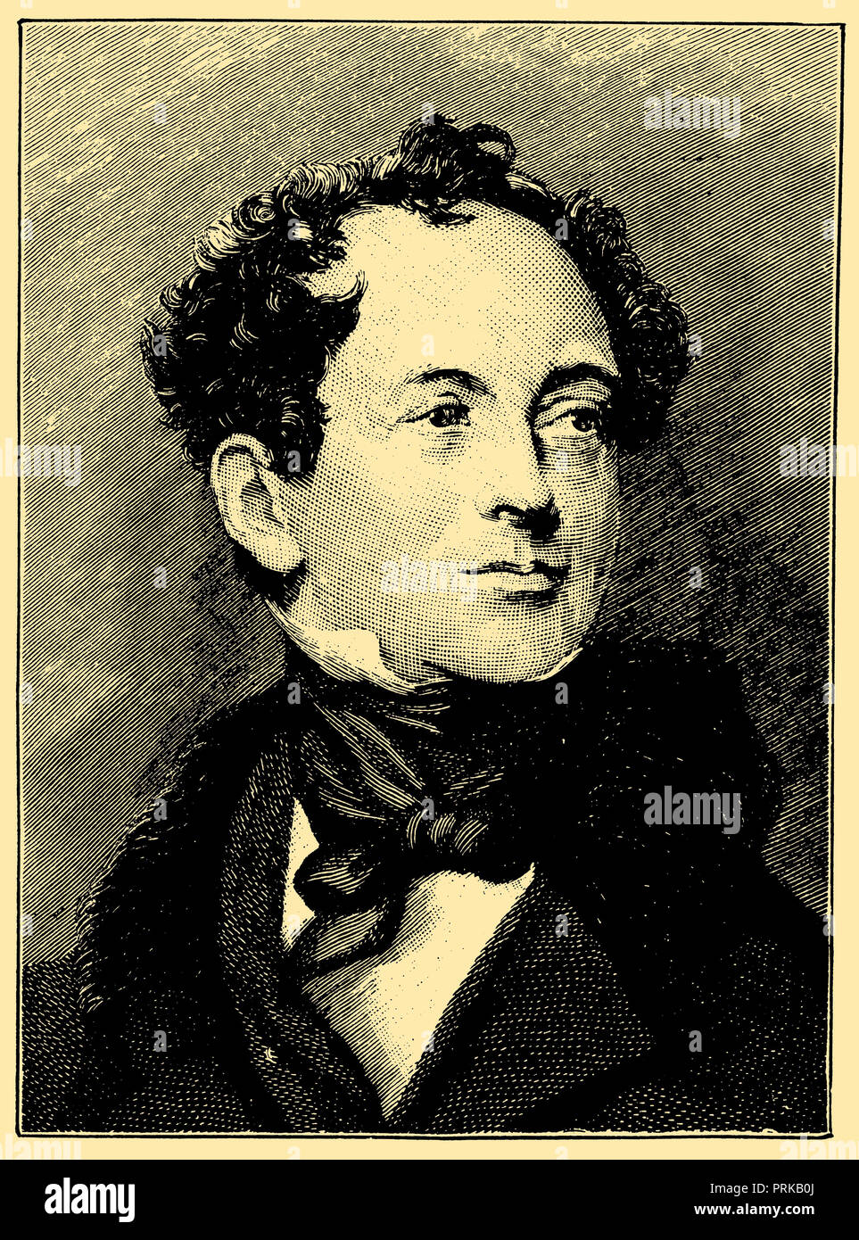 Thomas Moore. After the painting by Th Lawrence, 1895 Stock Photo - Alamy