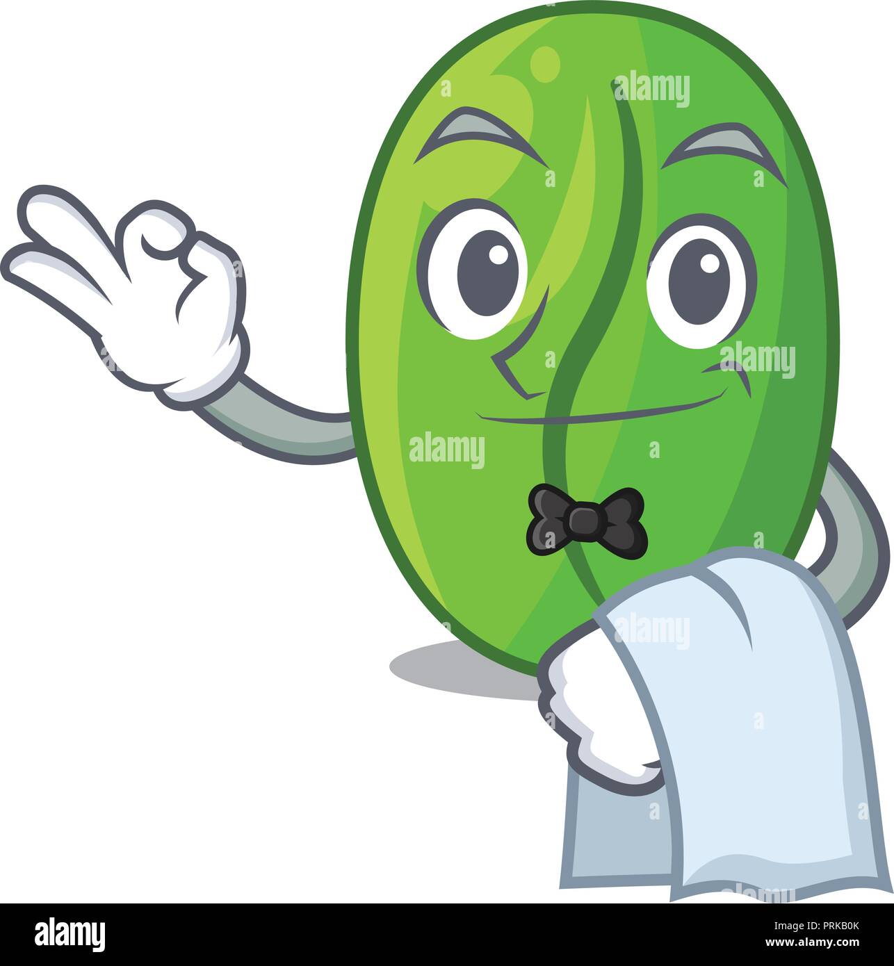 Cartoon Green Beans In A Bowl