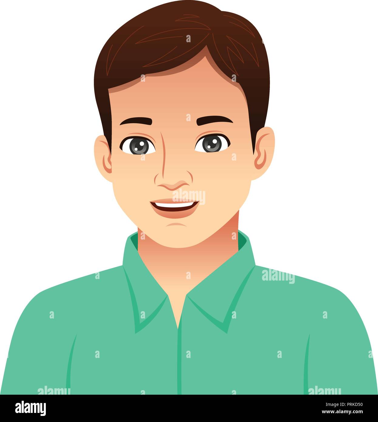 Portrait young modern man Stock Vector Images - Alamy