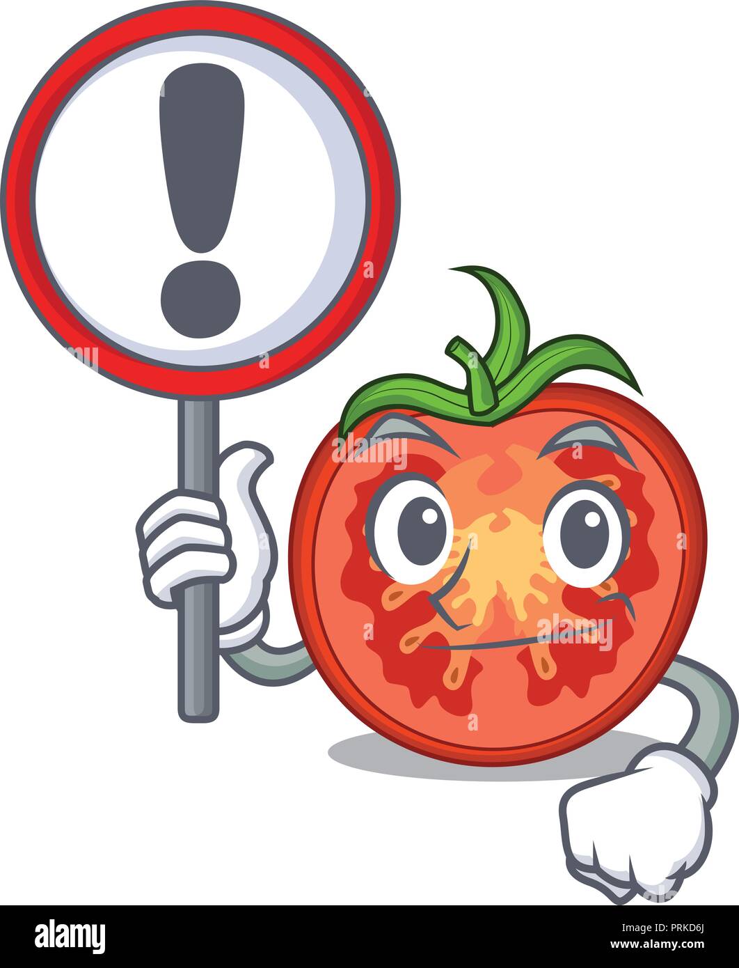 With sign character tomato slices for food decor Stock Vector Image ...