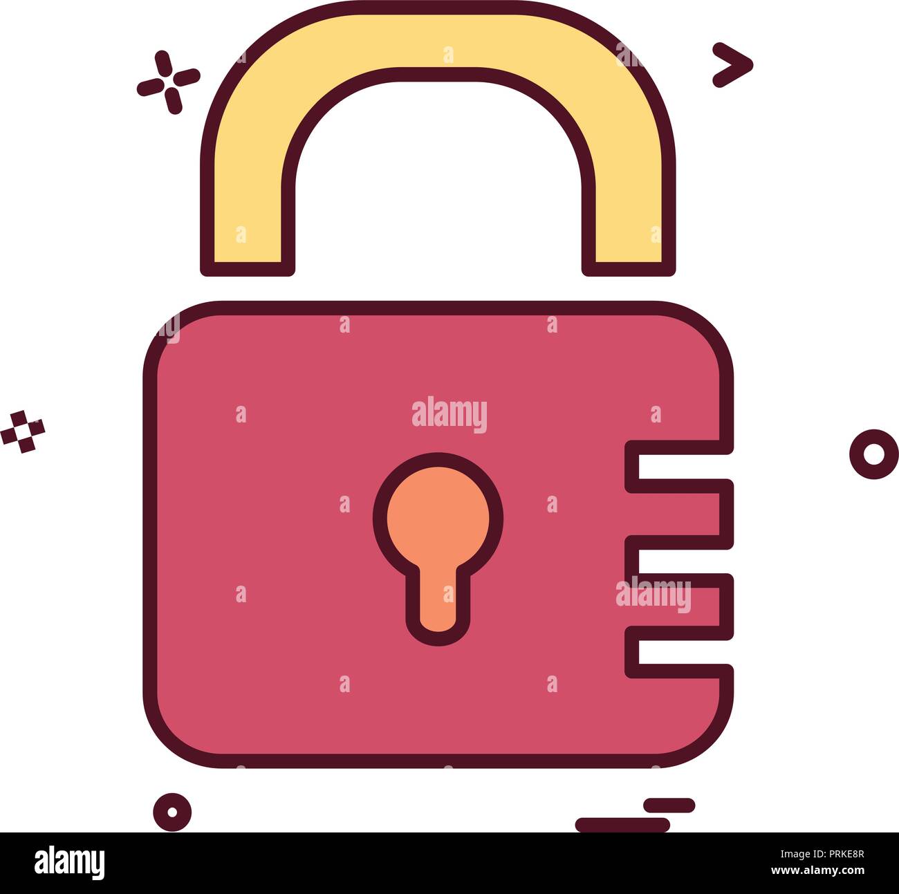 Lock icon design vector Stock Vector Image & Art - Alamy