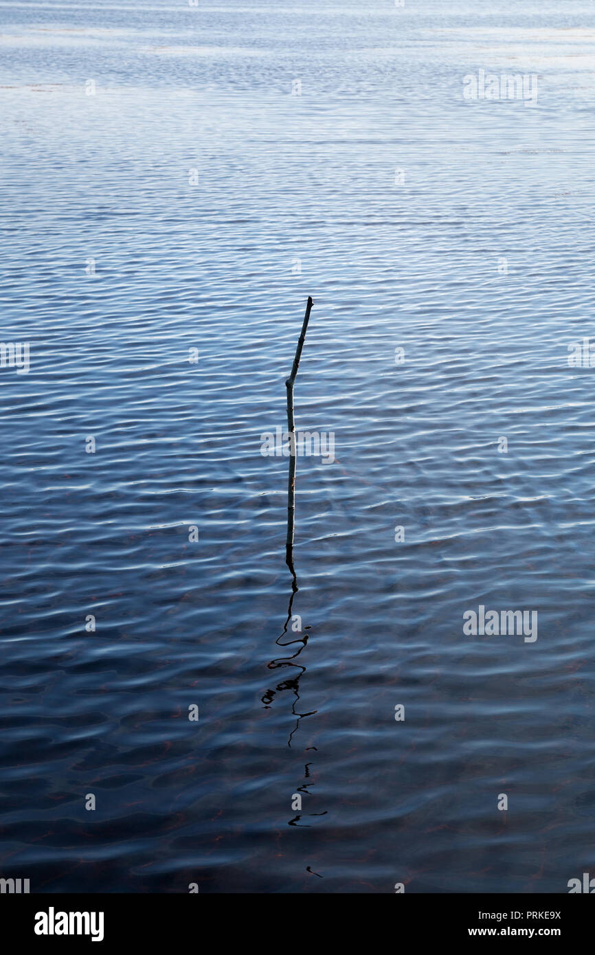 Calm surface of lake with object Stock Photo - Alamy