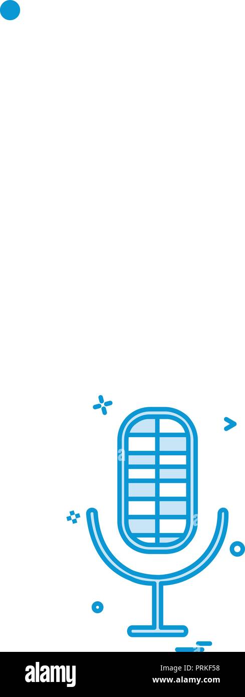 Mic icon design vector Stock Vector Image & Art - Alamy