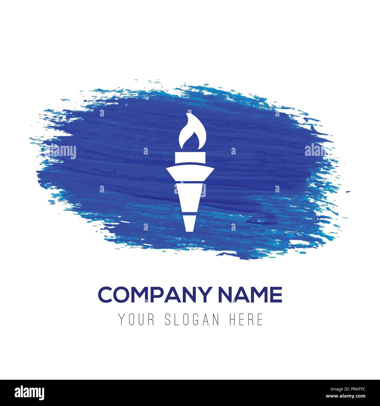 Olympic Torch Icon - Blue watercolor background Stock Vector Image ...