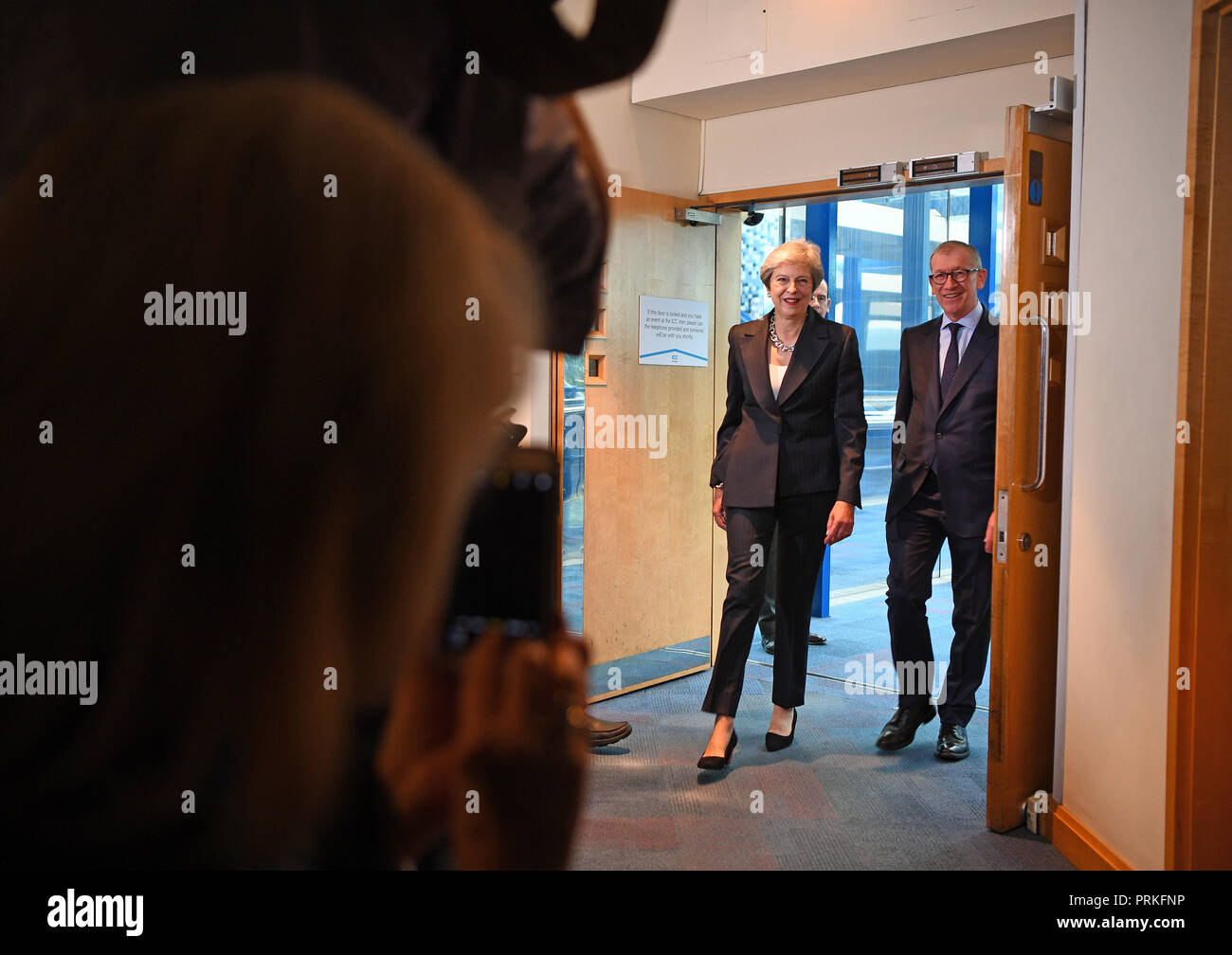 Prime Minister Theresa May and her husband Philip arrive at the ...