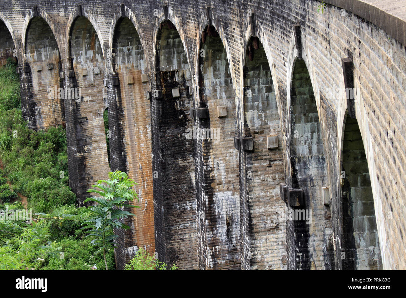 The nine arch bridge in Ella, reachable by walking on the rail. Taken ...