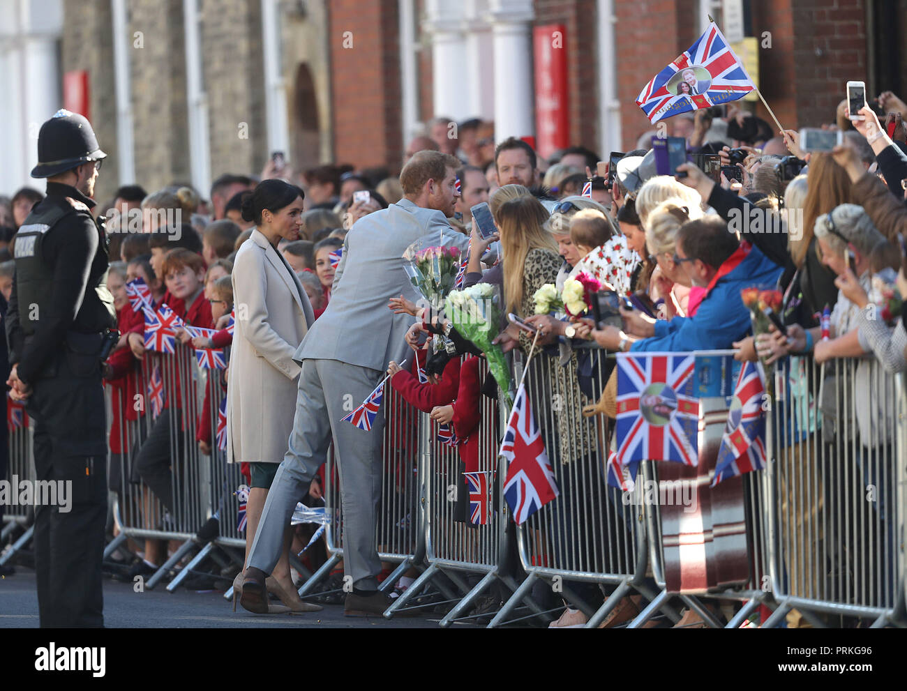 The Duke and Duchess of Sussex on a walkabout at Edes House, West ...