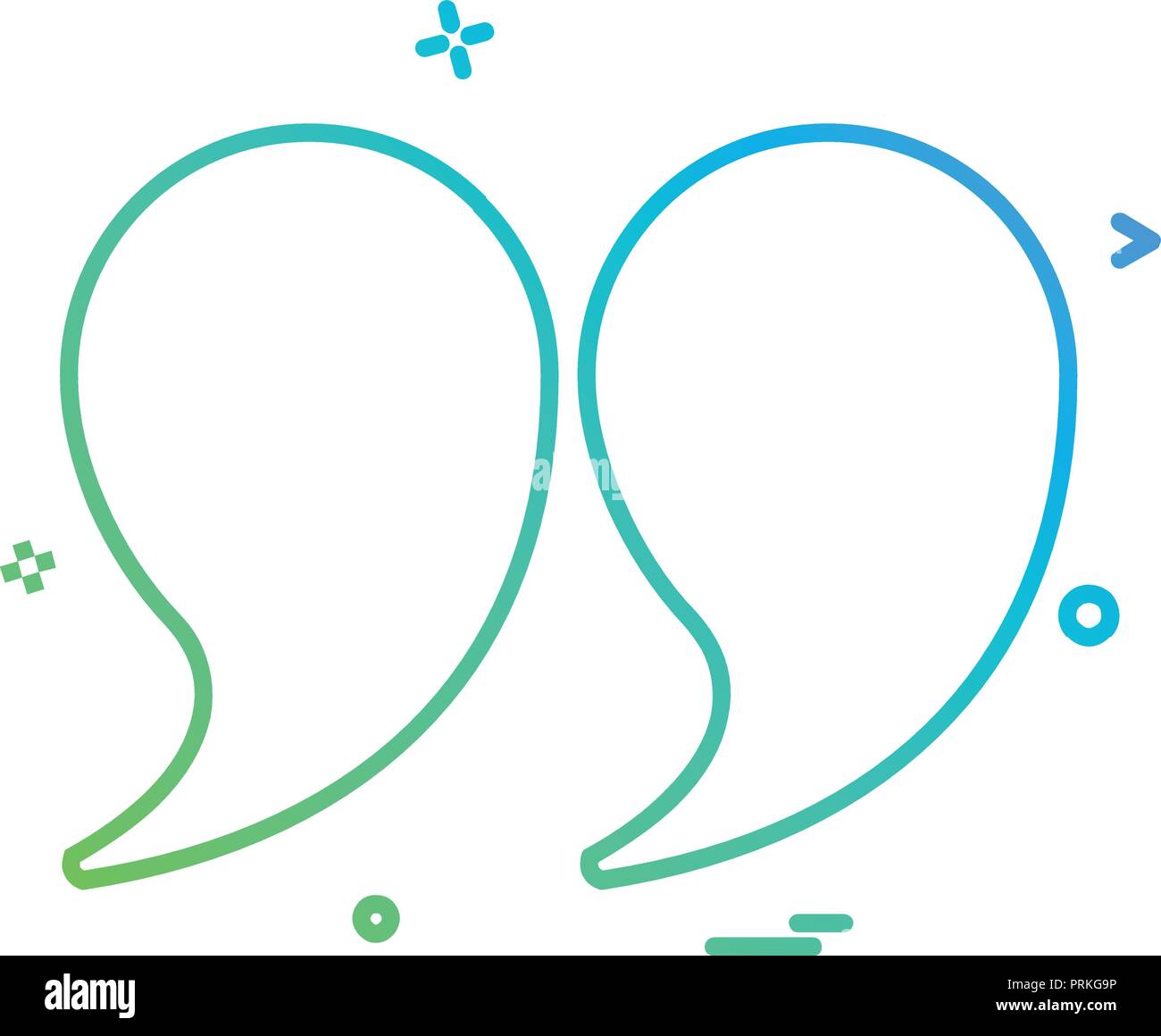 Double quotes icon design vector Stock Vector Image & Art - Alamy