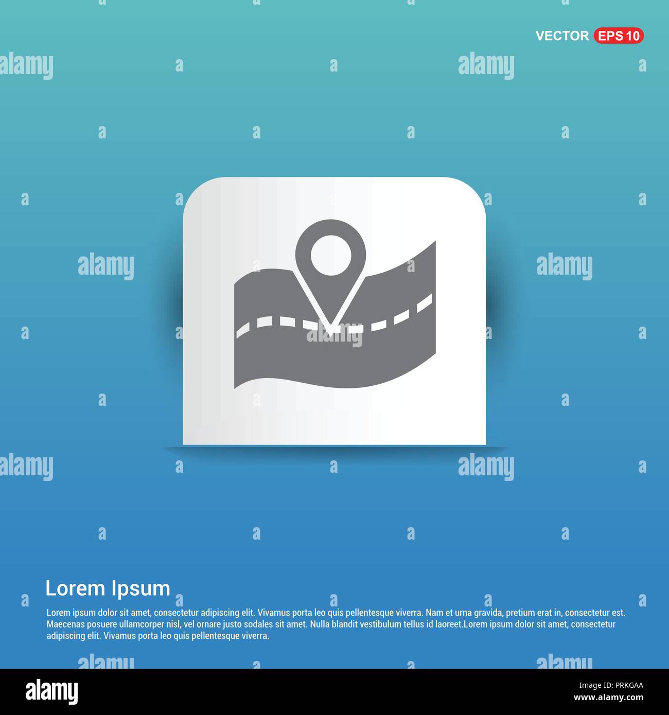 Map location icon - Blue Sticker button Stock Vector Image & Art - Alamy