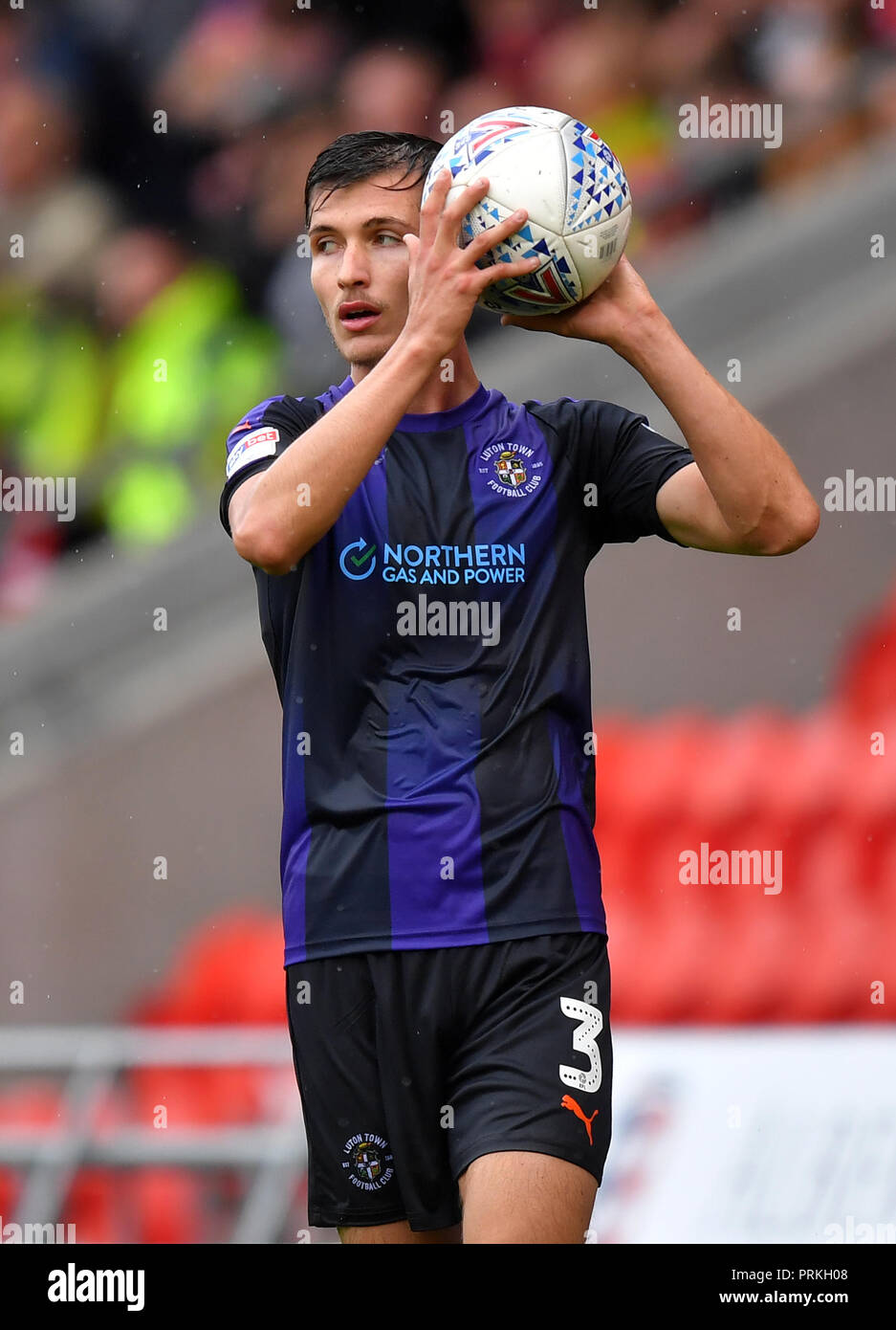 Luton Town's Dan Potts Stock Photo - Alamy