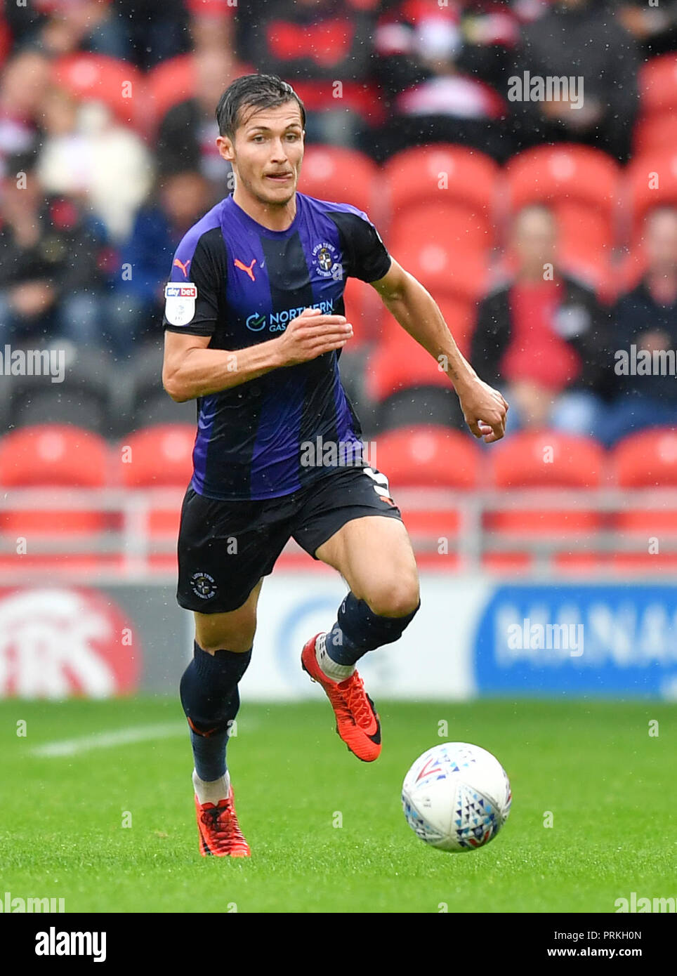 Luton Town's Dan Potts Stock Photo - Alamy