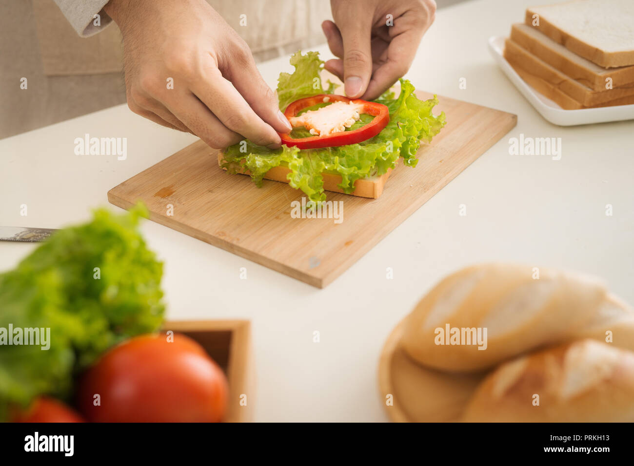 Prepare sandwich hi-res stock photography and images - Alamy