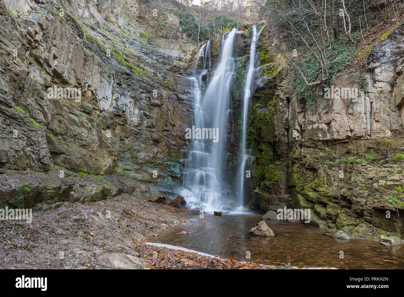 Dzveli Tbilisi Sulphur Waterfall in winter, Tbilisi, Georgia Stock ...