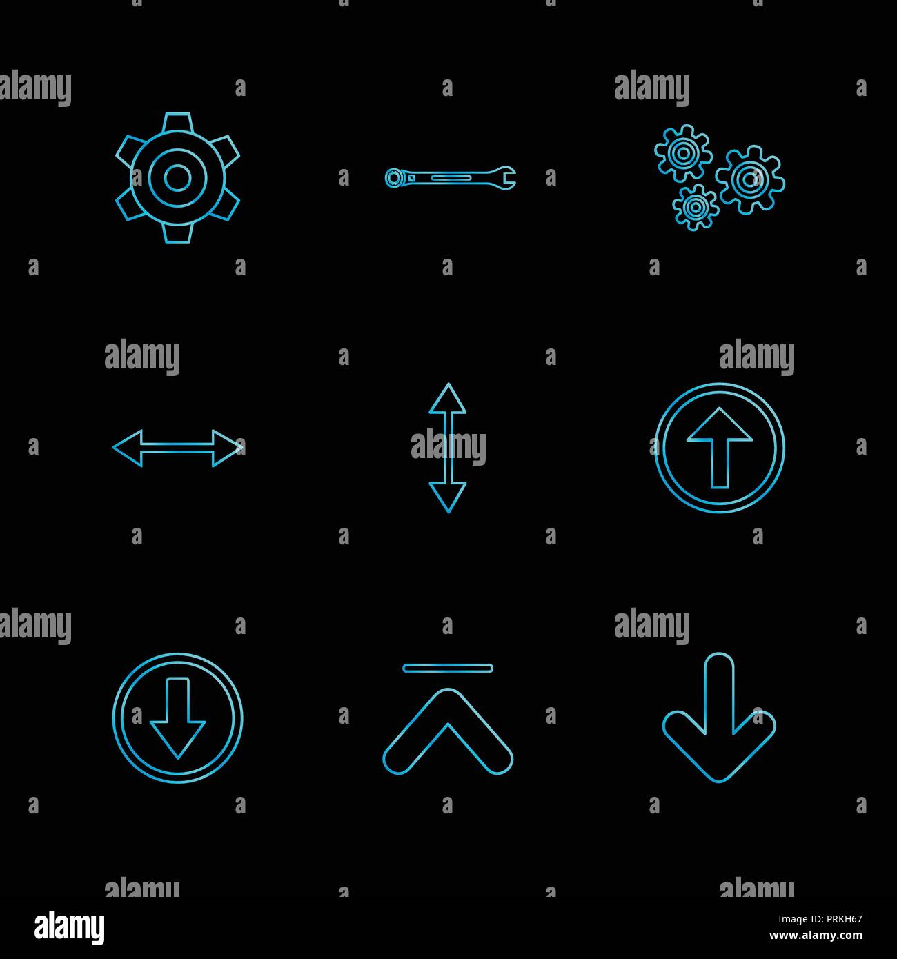 gear , setting , wrench ,arrows , directions , left , right , pointer ...