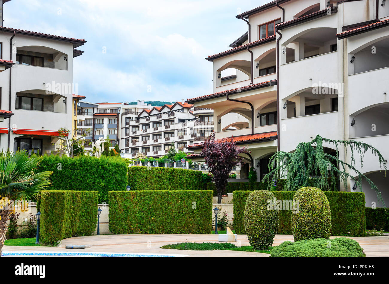 Tourist complex in the resort of Saint Vlas, Bulgaria Stock Photo - Alamy