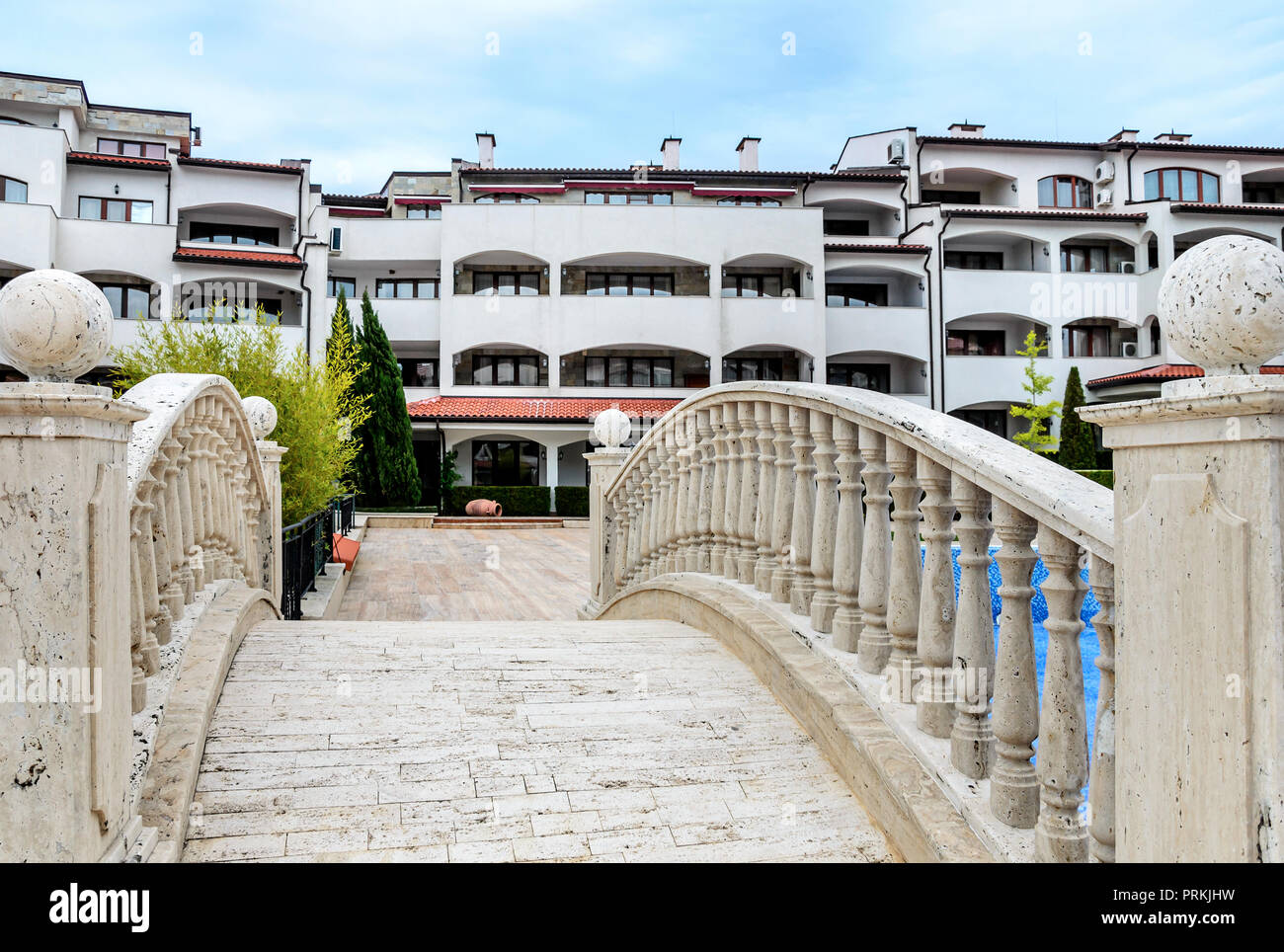 Tourist complex in the resort of Saint Vlas, Bulgaria Stock Photo - Alamy