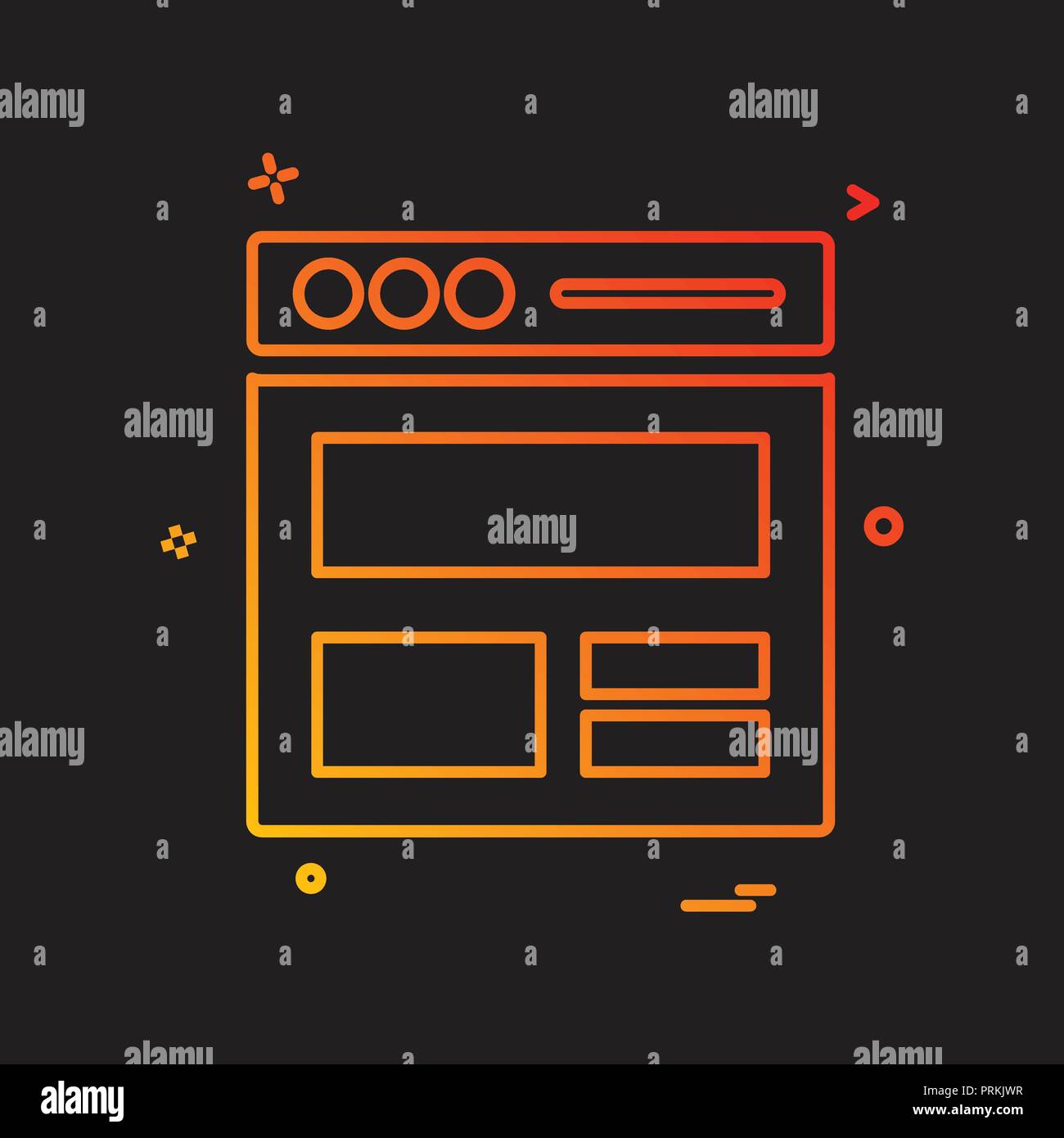 Web layouts icon design vector Stock Vector Image & Art - Alamy