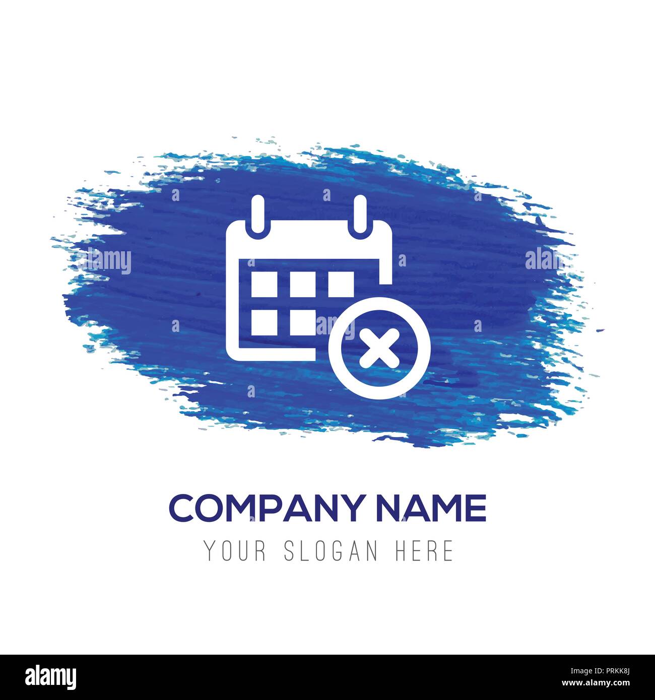 No Calendar Icon - Blue watercolor background Stock Vector Image & Art ...