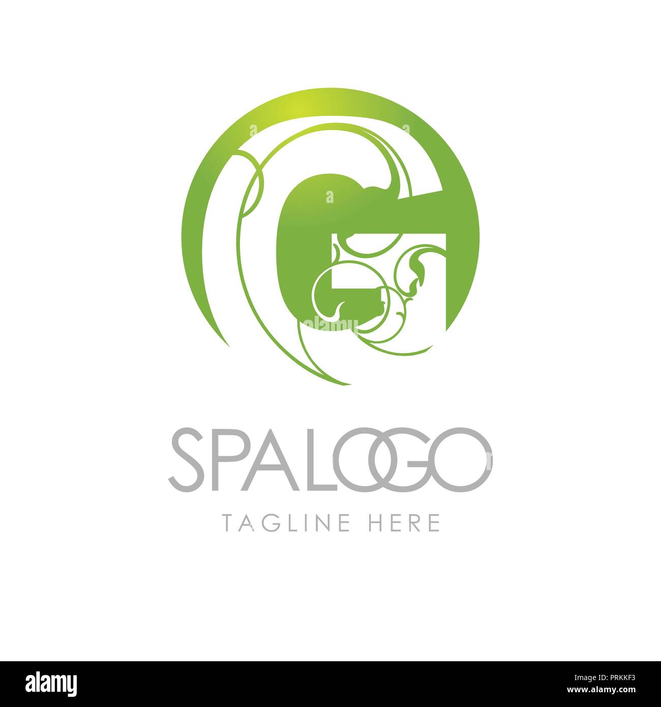 Spa Alphabetical logo design with light background vector Stock Vector ...