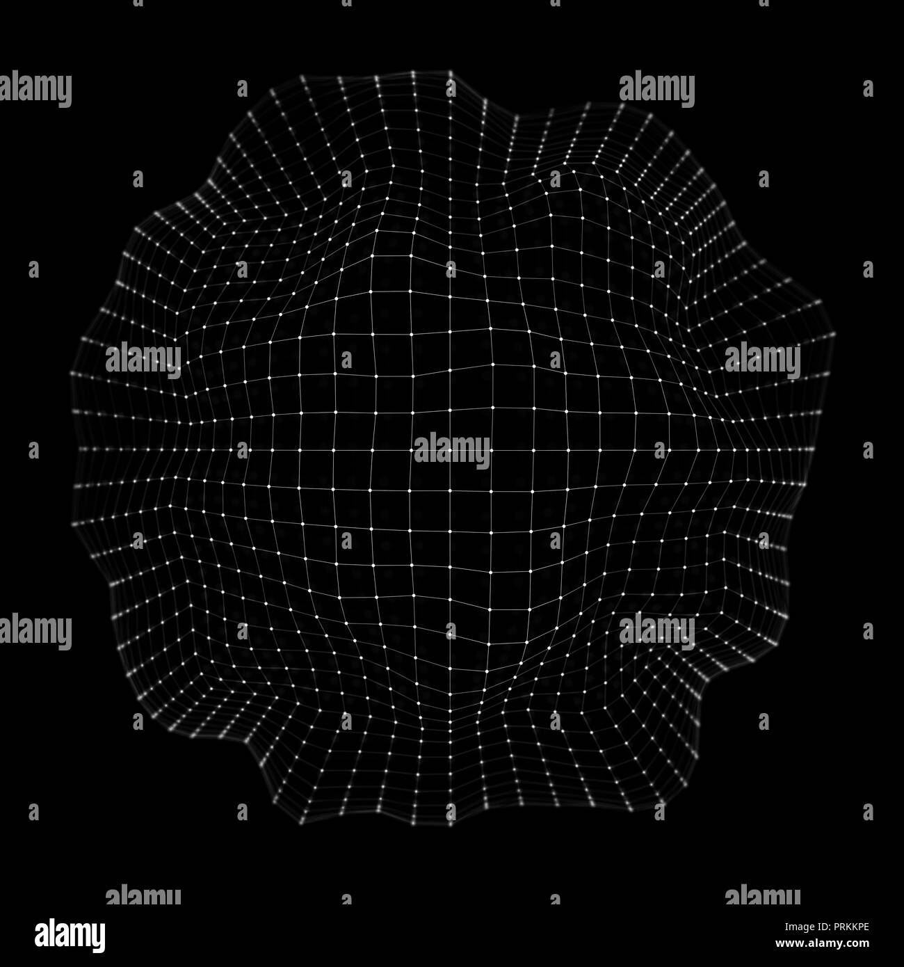3D Sphere ,Edges and Points. Sphere Illustration. 3D Grid Design in ...