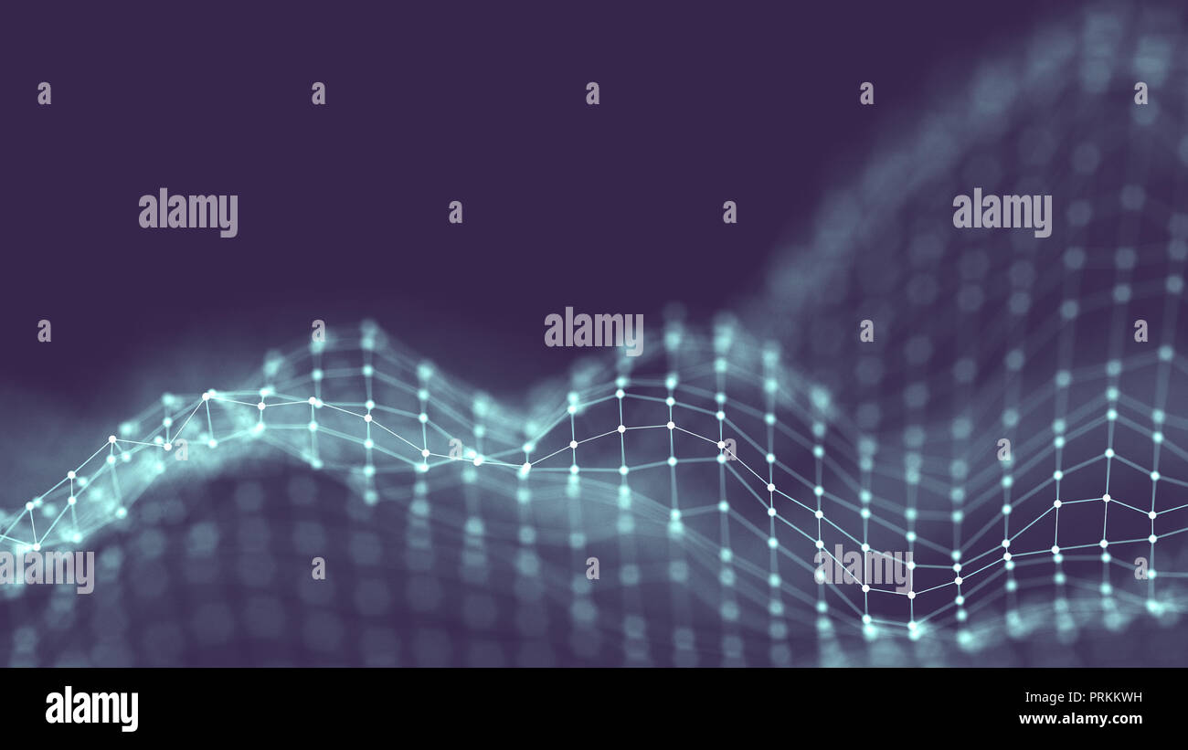 Data technology abstract futuristic illustration . Low poly shape with ...