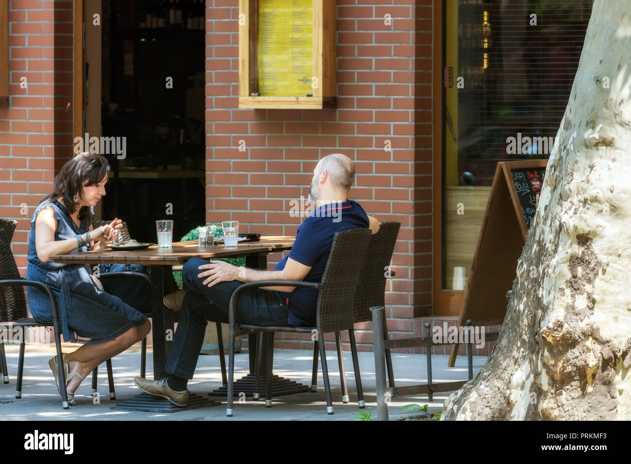 Two People Talking Outside Door High Resolution Stock Photography and ...