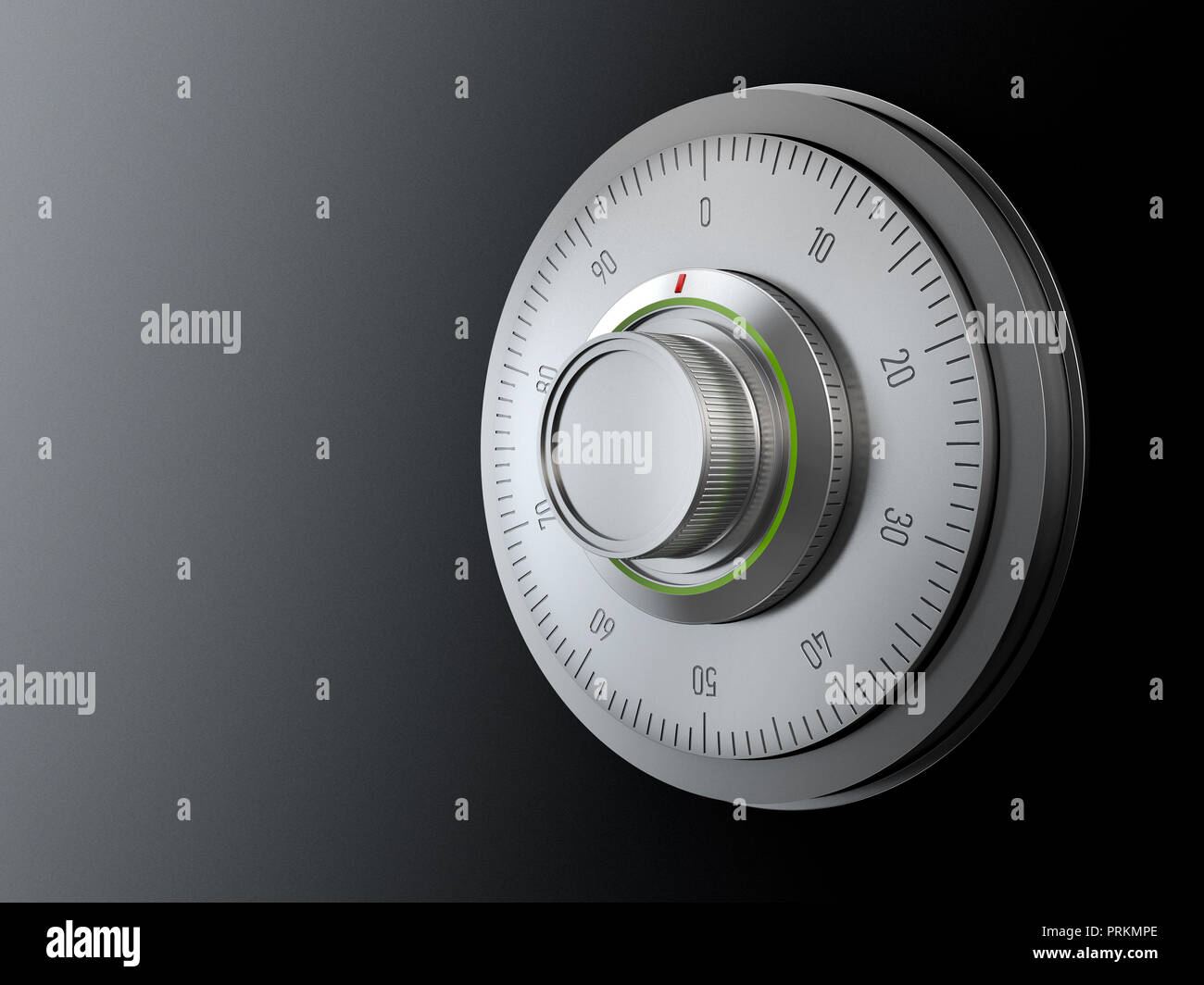 Realistic combination safe lock. Isolated black background. 3d ...