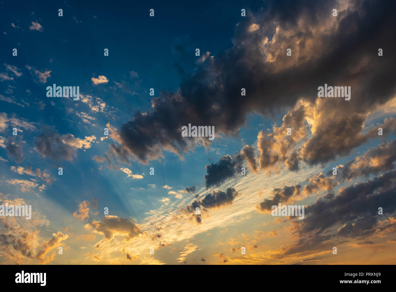 Amazing colorful sunset sky Stock Photo - Alamy