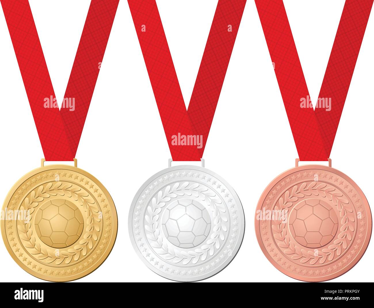 Medals soccer isolated on a white background. Vector illustration Stock ...