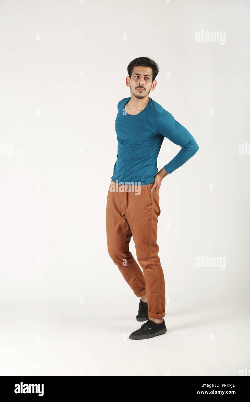 Picture of young boy on white background Stock Photo - Alamy